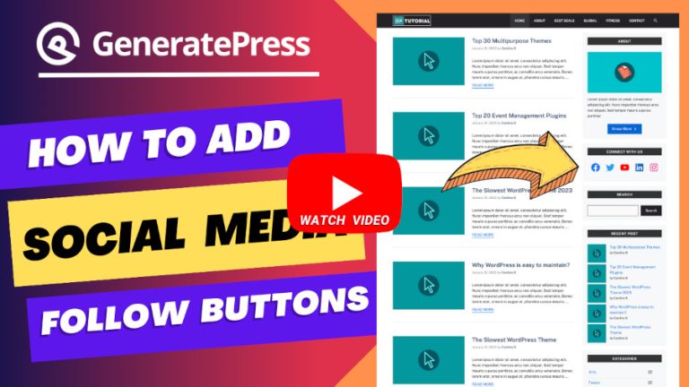 How to Add Social Media Follow Buttons - wpframer