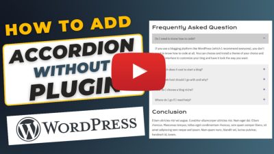 How to Add Accordion Without Using Plugin to WordPress Blog - wpframer